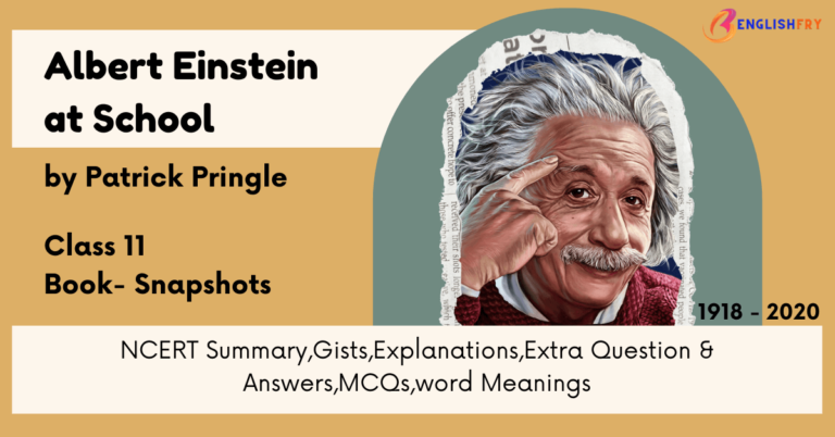 Albert Einstein at School Summary Class 11 Question and answers - Englishfry